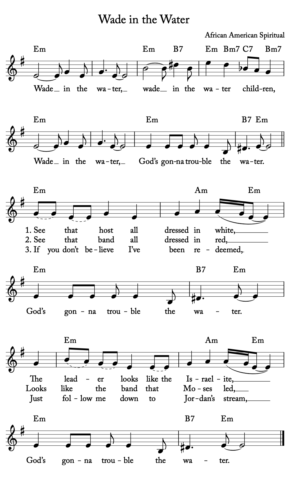 Wade in the Water - Liberty ScoreLiberty Score